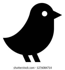 Stylized Standing Bird Icon Stock Vector (Royalty Free) 1276084714 ...