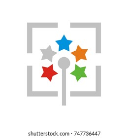Stylized Star Logo Design Template Vector Stock Vector (Royalty Free ...