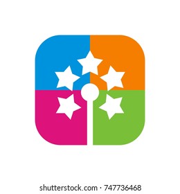 Stylized Star Logo Design Template Vector Stock Vector (Royalty Free ...