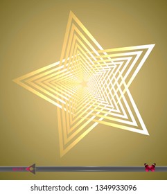 Stylized Star Made Lines On White Stock Vector (Royalty Free ...