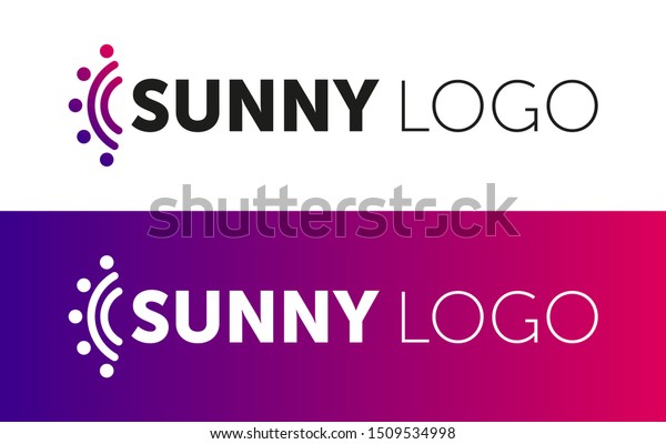 Stylized Sun Logo Abstract Form Vector Stock Vector (Royalty Free ...