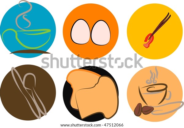Stylized Vector Breakfast Stock Vector (Royalty Free) 47512066 ...