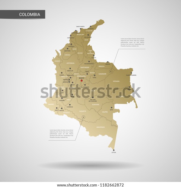 Stylized Vector Colombia Map Infographic 3d Stock Vector (Royalty Free ... Stylized Vector Colombia Map Infographic 3d Stock Vector (Royalty Free ...
