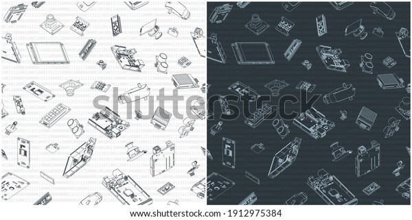 Stylized Vector Illustration Arduino Hardware Drawings Stock Vector ...
