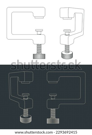 C Clamp Drawing | Free download on ClipArtMag