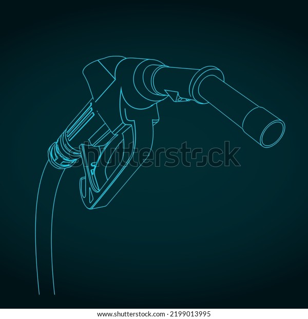 Stylized Vector Illustration Drawing Gasoline Pistols: เวกเตอร์สต็อก ...