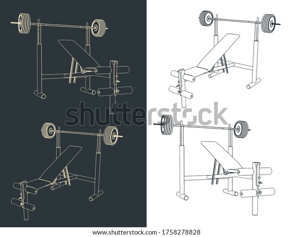 Stylized Vector Illustration Drawings Benches Bench Stock Vector ...