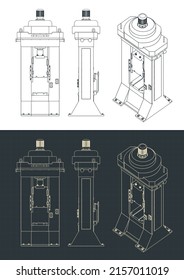 Stylized Vector Illustration Drawings Punch Machine Stock Vector ...