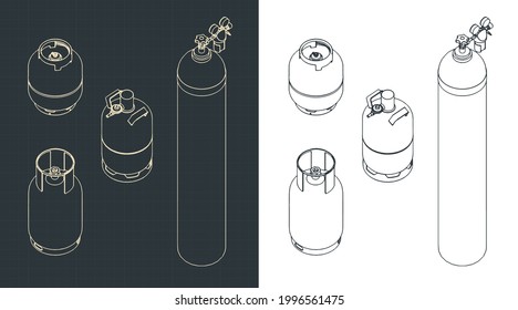 Stylized Vector Illustration Drawings Set Gas Stock Vector (Royalty ...