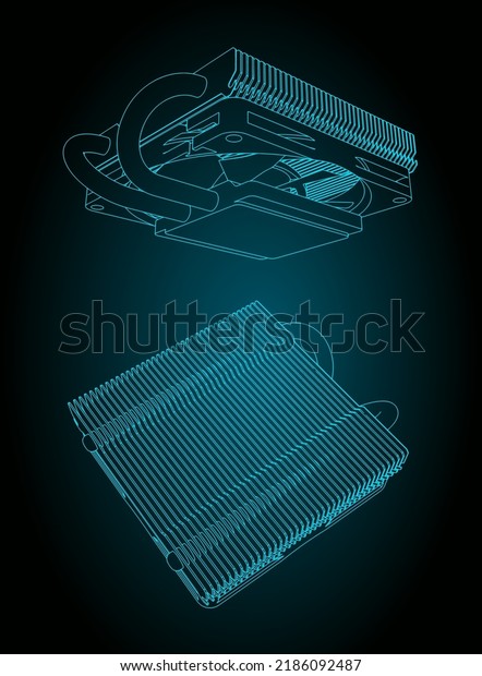 Stylized Vector Illustration Drawings Slim Cpu: เวกเตอร์สต็อก (ปลอดค่า ...