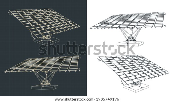 Stylized Vector Illustration Drawings Solar Panels Stock Vector ...