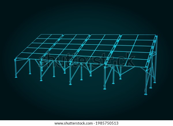 Stylized Vector Illustration Solar Panels Stock Vector (Royalty Free ...