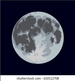Stylized Vector Moon Stock Vector (Royalty Free) 610112708 | Shutterstock