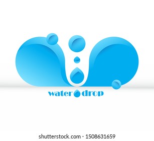 Stylized Waterdrop Gradients Shadow Effects Falling Stock Vector ...
