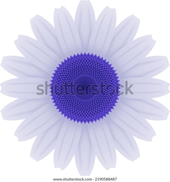 Stylized White Daisy Blue Center Stock Vector (Royalty Free) 2190588487 ...