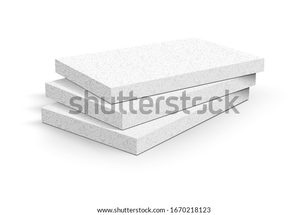 Styrofoam Sheets On White Background Vector Stock Vector (Royalty Free ...