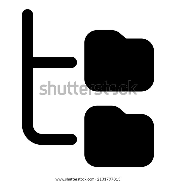 Subfolder Icon Black Color: เวกเตอร์สต็อก (ปลอดค่าลิขสิทธิ์) 2131797813 ...