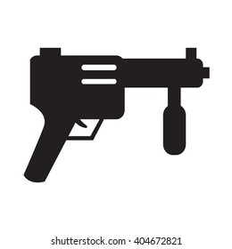 Submachine Gun Icon Illustration Design Stock Vector (Royalty Free ...