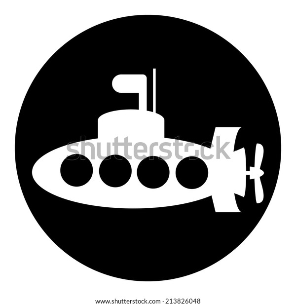 Submarine Button On White Background Vector Stock Vector (Royalty Free ...