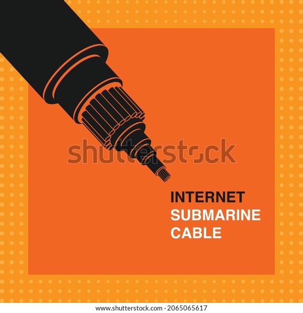 Submarine Cable Detail Internet Stock Vector (Royalty Free) 2065065617 ...