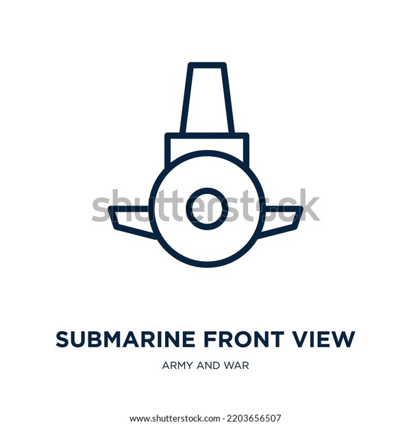Submarine Front View Icon Army War Stock Vector (Royalty Free ...