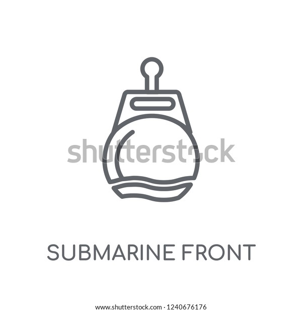 Submarine Front View Linear Icon Modern Stock Vector (Royalty Free ...