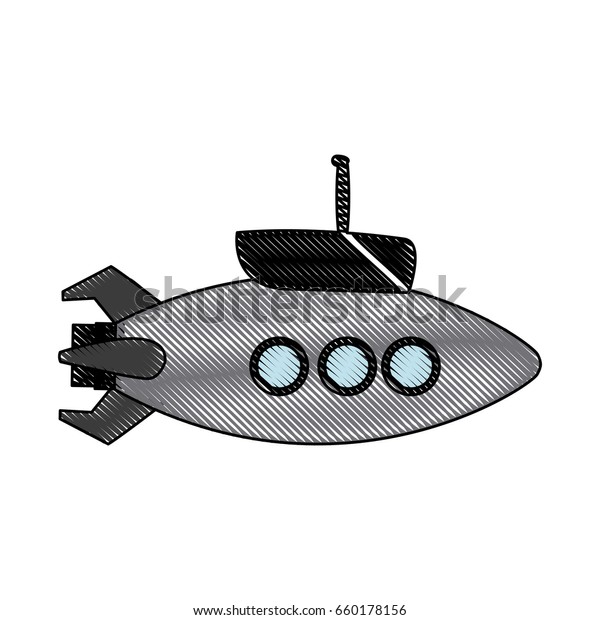 Submarine Periscope Bathyscaphe Cartoon Stock Vector (Royalty Free ...