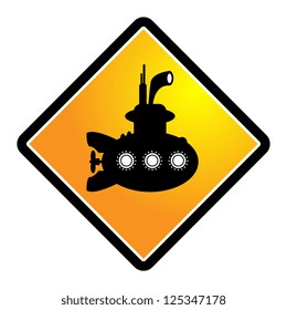 Submarine Sign Vector Illustration: เวกเตอร์สต็อก (ปลอดค่าลิขสิทธิ์ ...