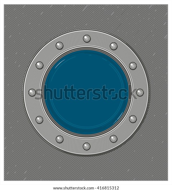Submarine Window Porthole Underwater View Stock Vector (Royalty Free ...