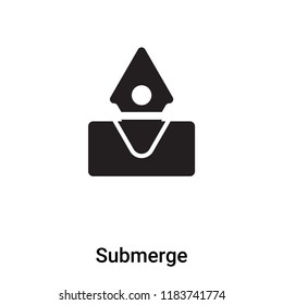 Submerge Icon Vector Isolated On White Stock Vector (Royalty Free ...