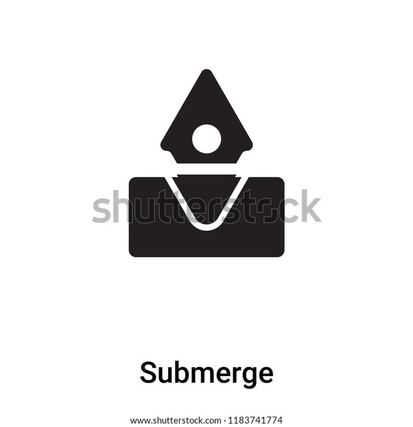 Submerge Icon Vector Isolated On White Stock Vector (Royalty Free ...