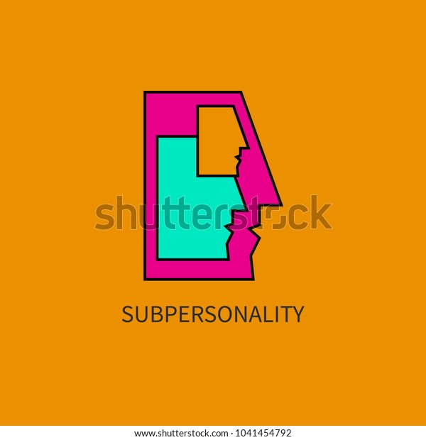 Subpersonality Man Personality Parts Inside Vector Stock Vector ...