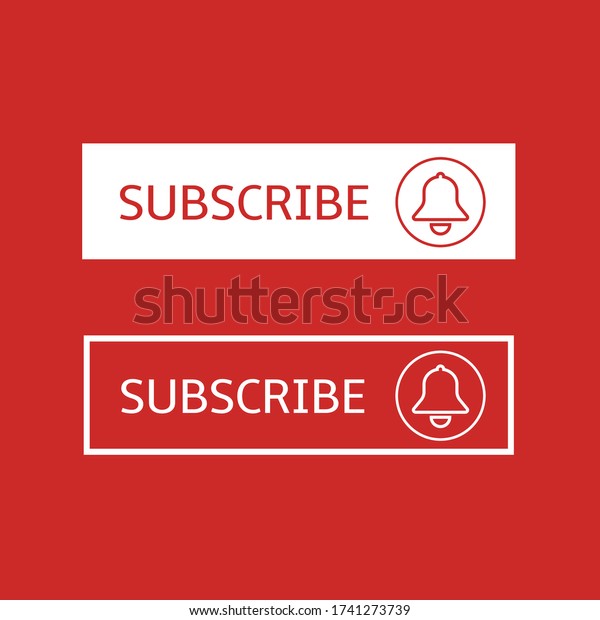Subscribe Banner Templates White Red Subscribe Stock Vector (Royalty ...