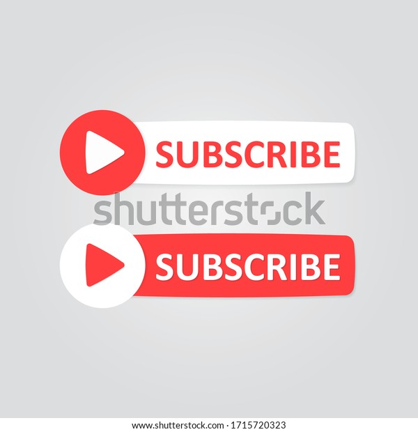 Subscribe Channel Buttons Isolated On Light Stock Vector (Royalty Free ...