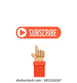 Subscribe Concept Design Banner Hand Illustration Stock Vector (Royalty ...