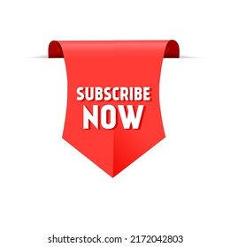 Subscribe Now Label Banner Design Social Stock Vector (Royalty Free ...