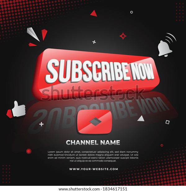 Subscribe Now Promotion Banner Design Increase Stock Vector (Royalty ...