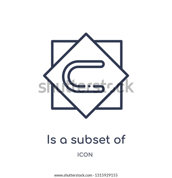 Subset Icon Signs Outline Collection Thin Stock Vector (Royalty Free ...