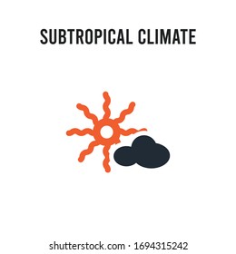 Subtropical Climate Icon Subtropical Climate Design Stock Vector ...
