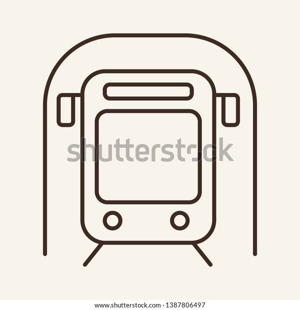 Subway Line Icon Train Metro Tunnel Stock Vector (Royalty Free ...