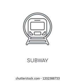 Subway Linear Icon Subway Concept Stroke Stock Vector (Royalty Free ...