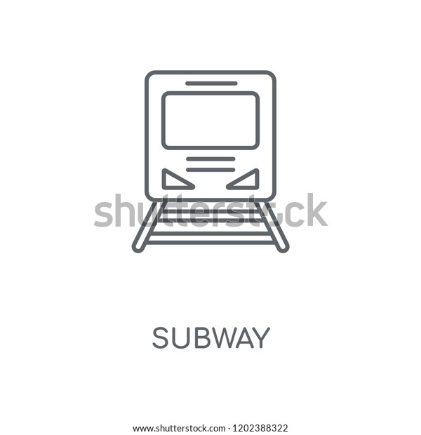 Subway Linear Icon Subway Concept Stroke Stock Vector (Royalty Free ...