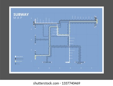 Subway Map Infographics Vector Illustration Stock Vector (Royalty Free ...