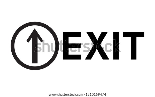 Subway Metro Exit Sign Isolated On Stock Vector (Royalty Free ...