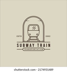 Subway Train Logo Line Art Vector Stock Vector (Royalty Free ...