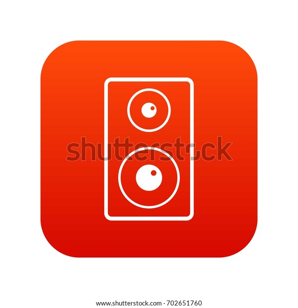 Subwoofer Icon Digital Red Any Design Stock Vector (Royalty Free ...