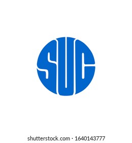 Suc Letters Blue Round Logo Design Stock Vector (Royalty Free ...