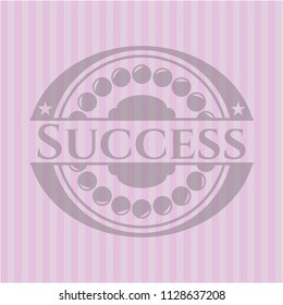 Success Badge Pink Background Stock Vector (Royalty Free) 1128637208 ...