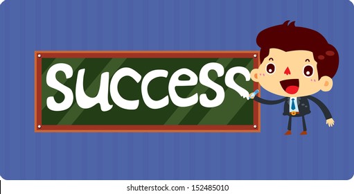 Success Cartoon Vector Word Success Stock Vector (Royalty Free ...