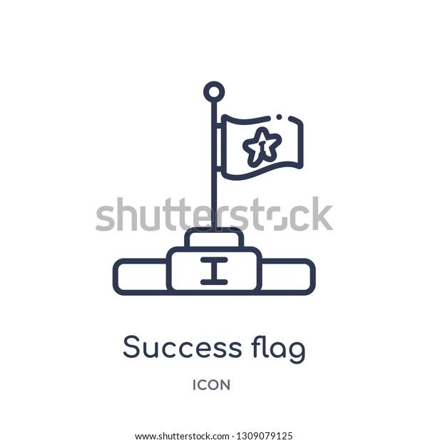 Success Flag Icon Startup Stategy Success Stock Vector (Royalty Free ...